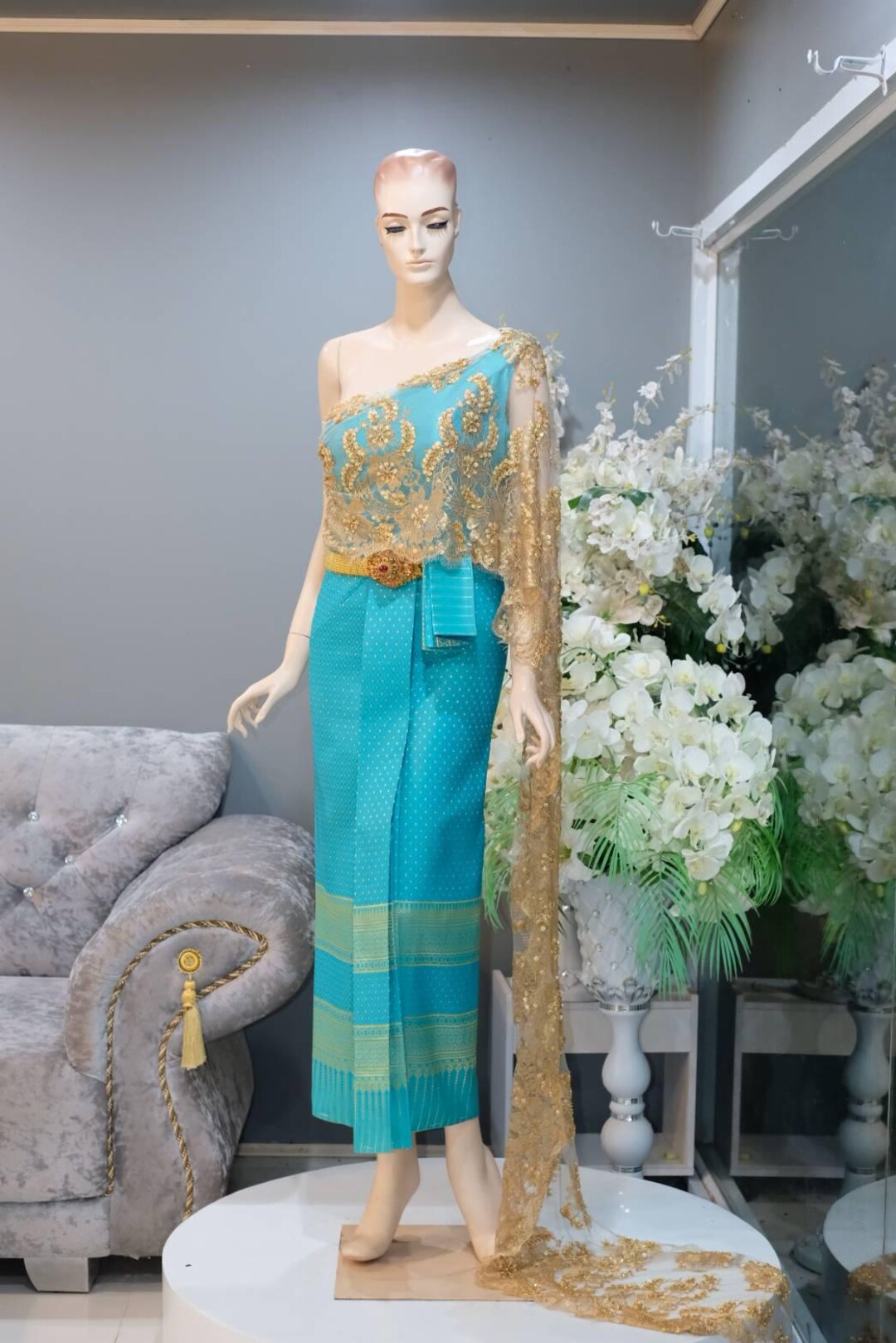 Gorgeous Thai Prayuk Bridal Dress| Thai/khmer/laos| Handwoven Fabric ...