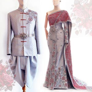 Luxury Thai Prayuk Bridal Dress| Thai/khmer/laos| Authentic Brocade ...