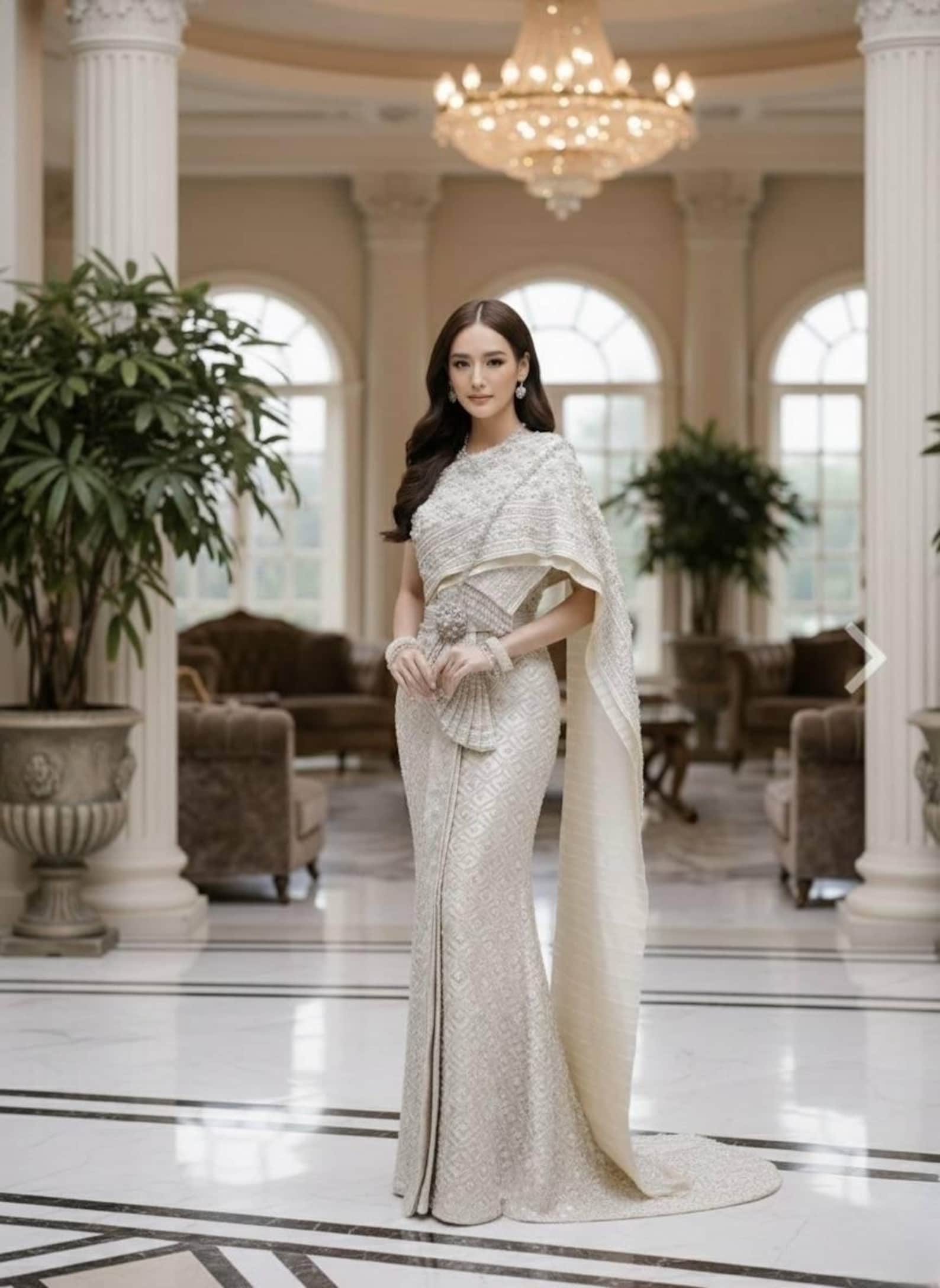 Luxury Thai Chakkrabath Bridal Dress Crafted by Experienced Thai Bridal ...