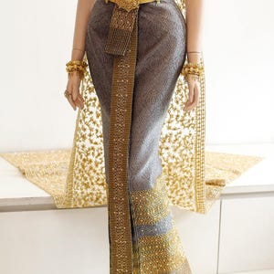 Luxury Thai Prayuk Bridal Dress| Thai/khmer/laos| Real Lamphun Brocade ...