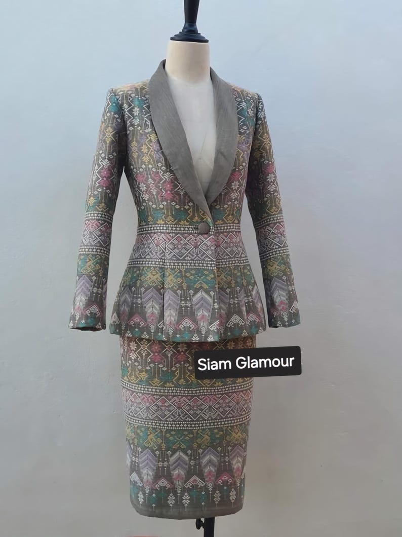 Amazing Thai Dress| Thai/khmer/laos| Handwoven Dress| Handmade| Made to ...