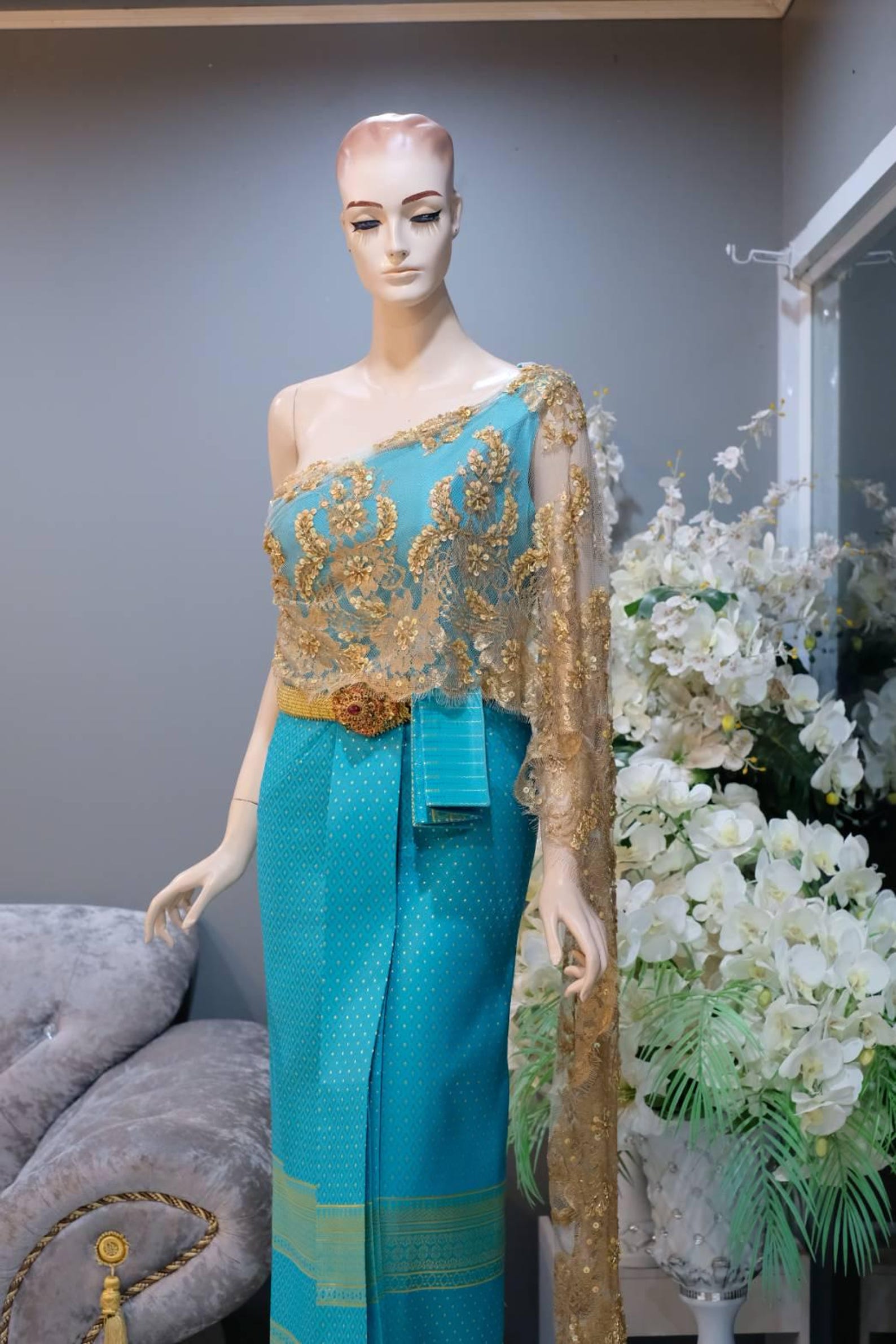 Gorgeous Thai Prayuk Bridal Dress| Thai/khmer/laos| Handwoven Fabric ...