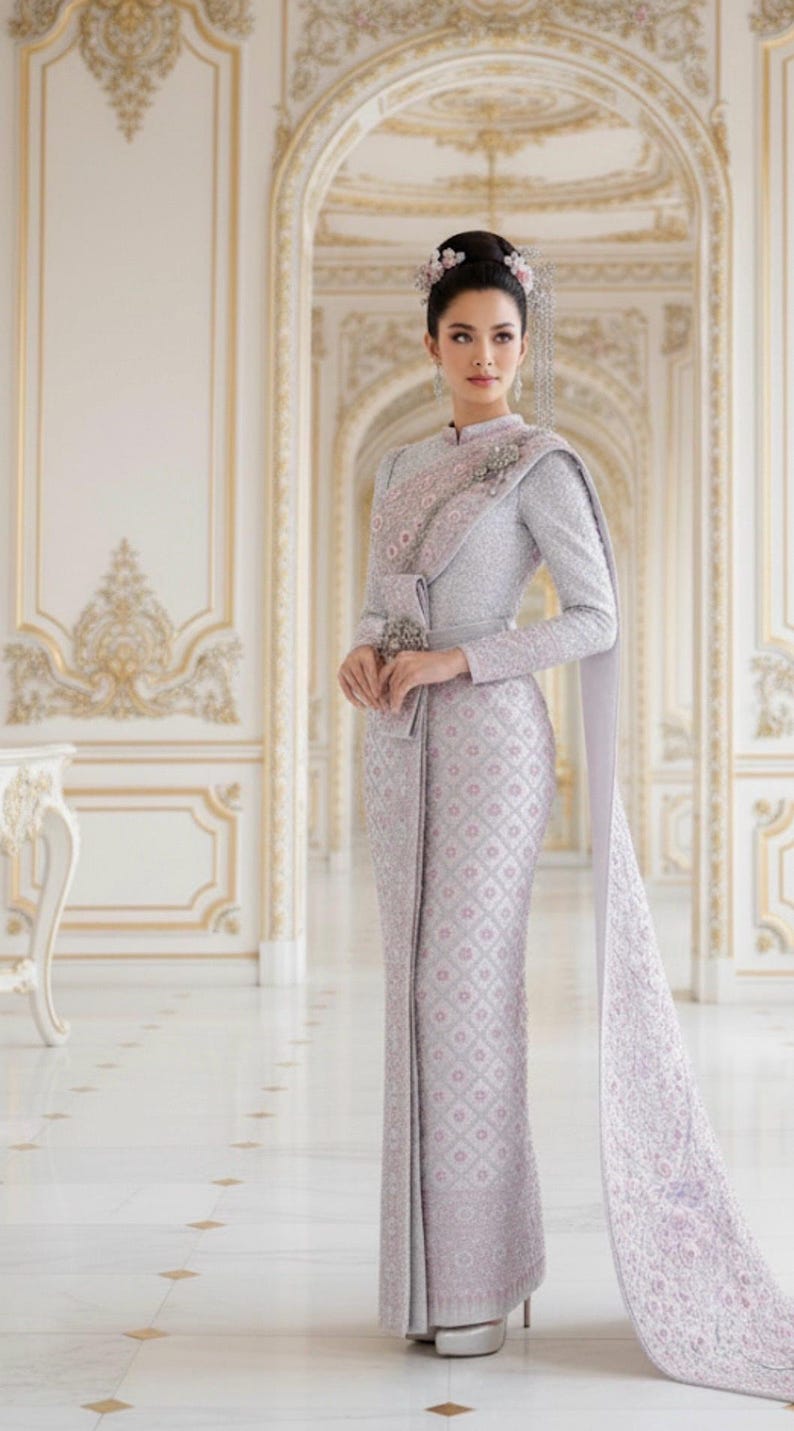 Luxury Thai Sivalia Bridal Dress |asian Wedding Attire| Handcrafted ...