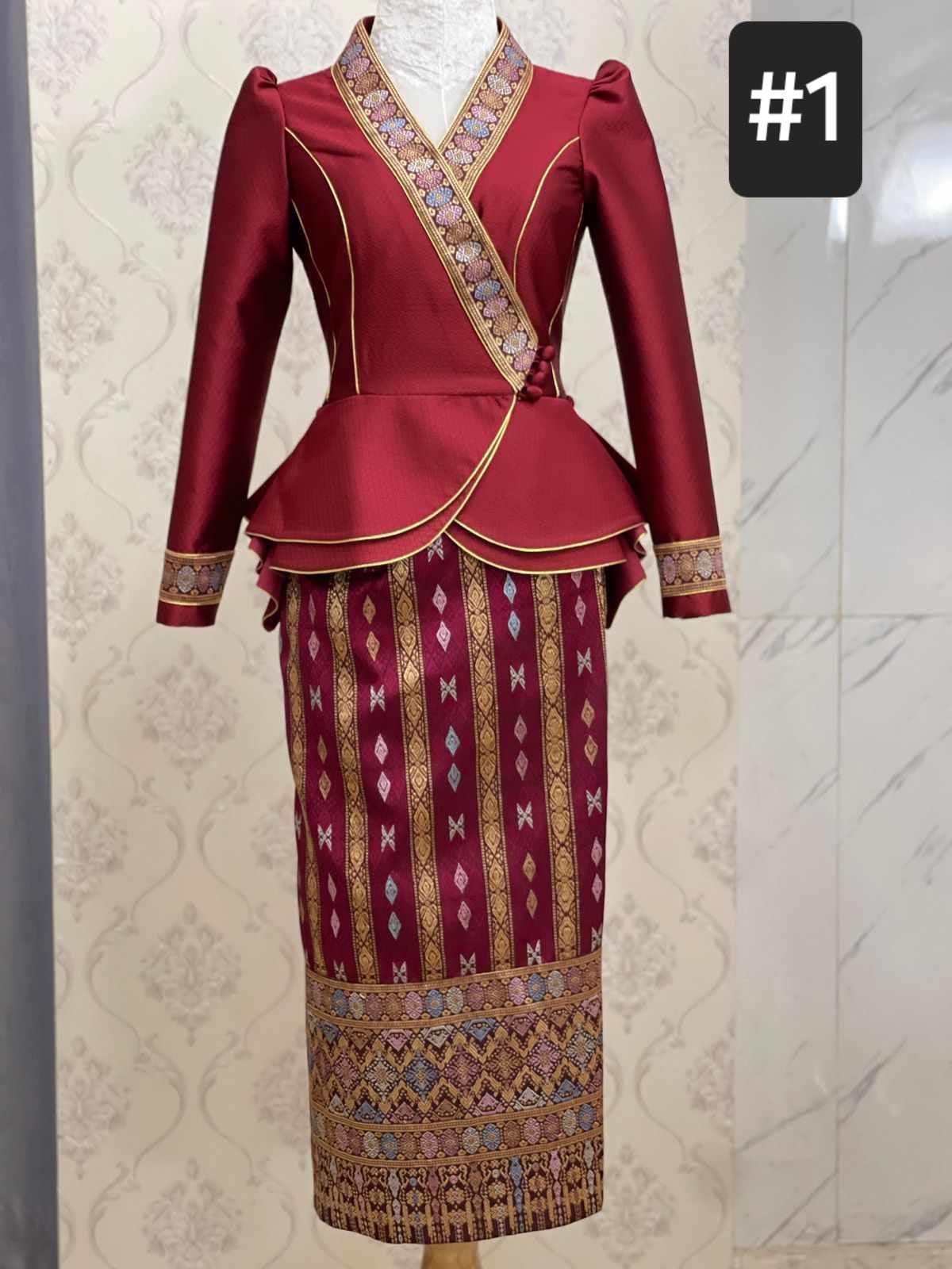 Luxury Traditional Laos Dressi Laos Wedding Dressi Authentic Laos Silki ...