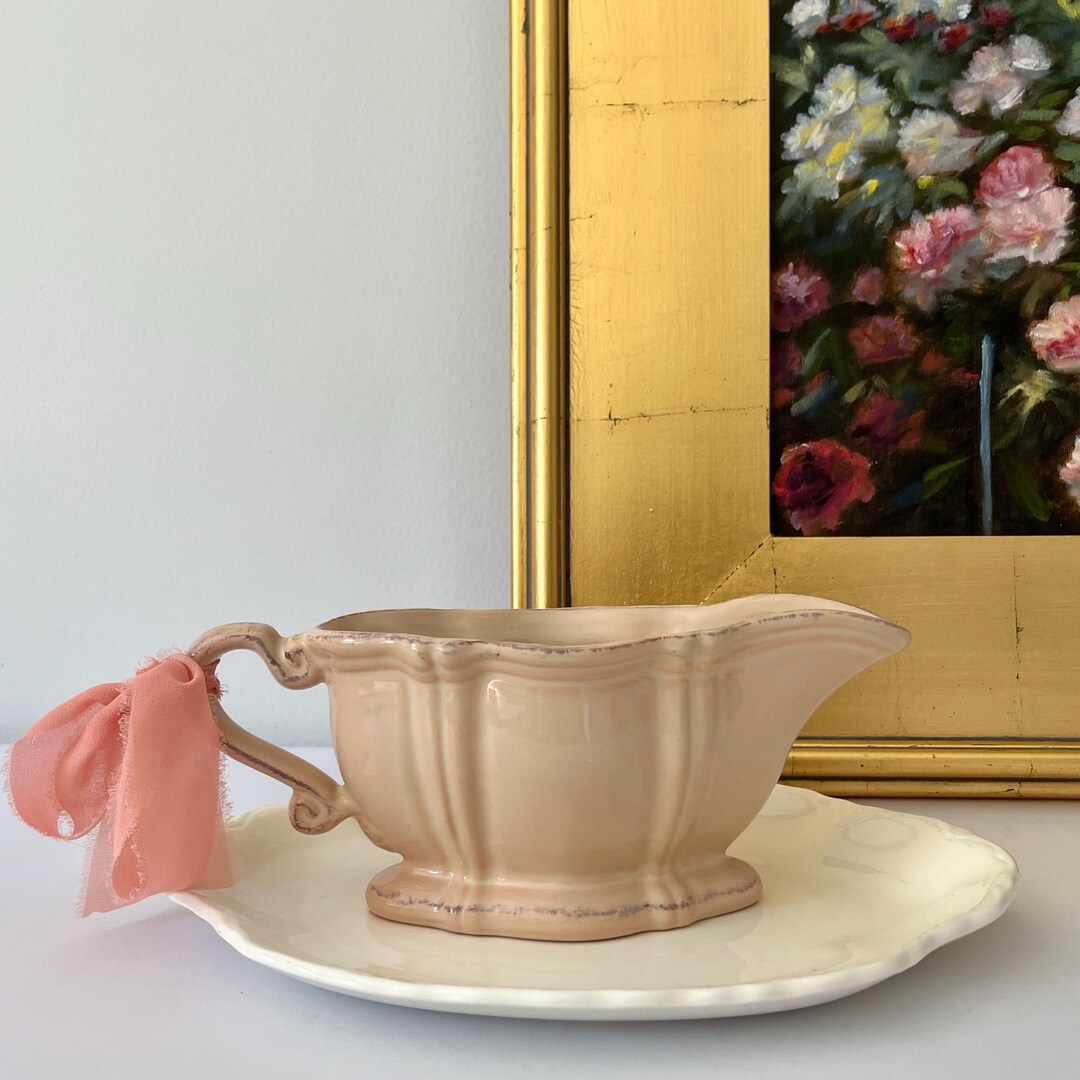 Vintage Val Do Sol Ceramics Peachy Pink French Country Gravy / Sauce ...