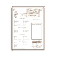 Printable Starbucks Coffee Order Form | Digital Download - Etsy