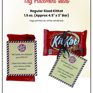 Welcome Back Treat! Gift Tags for Kitkat Candy Bars - Printable PDF ...