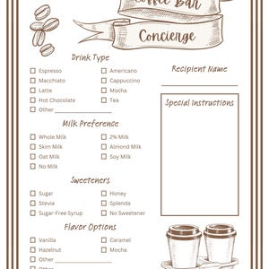 Coffee Order Form - Etsy