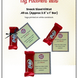 Welcome Back Treat! Gift Tags for Kitkat Candy Bars - Printable PDF ...