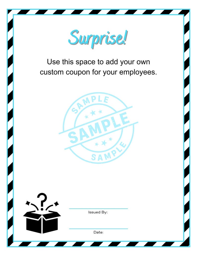 Employee Appreciation Printable Coupon Pack Fun Rewards & Recognition ...