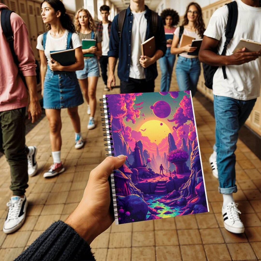 Pixel Art Notebook Retro 8-bit Design, Unique Grid Journal for ...