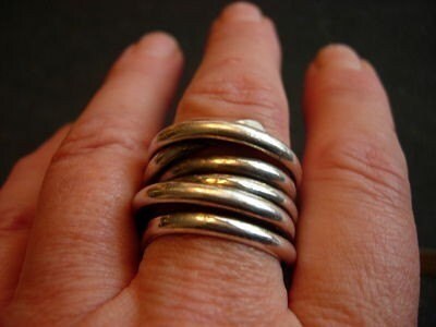 Funky Wrap Ring, Sterling Silver Wrap Ring - Etsy