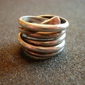 Funky Wrap Ring, Sterling Silver Wrap Ring - Etsy