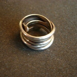 Funky Wrap Ring, Sterling Silver Wrap Ring - Etsy