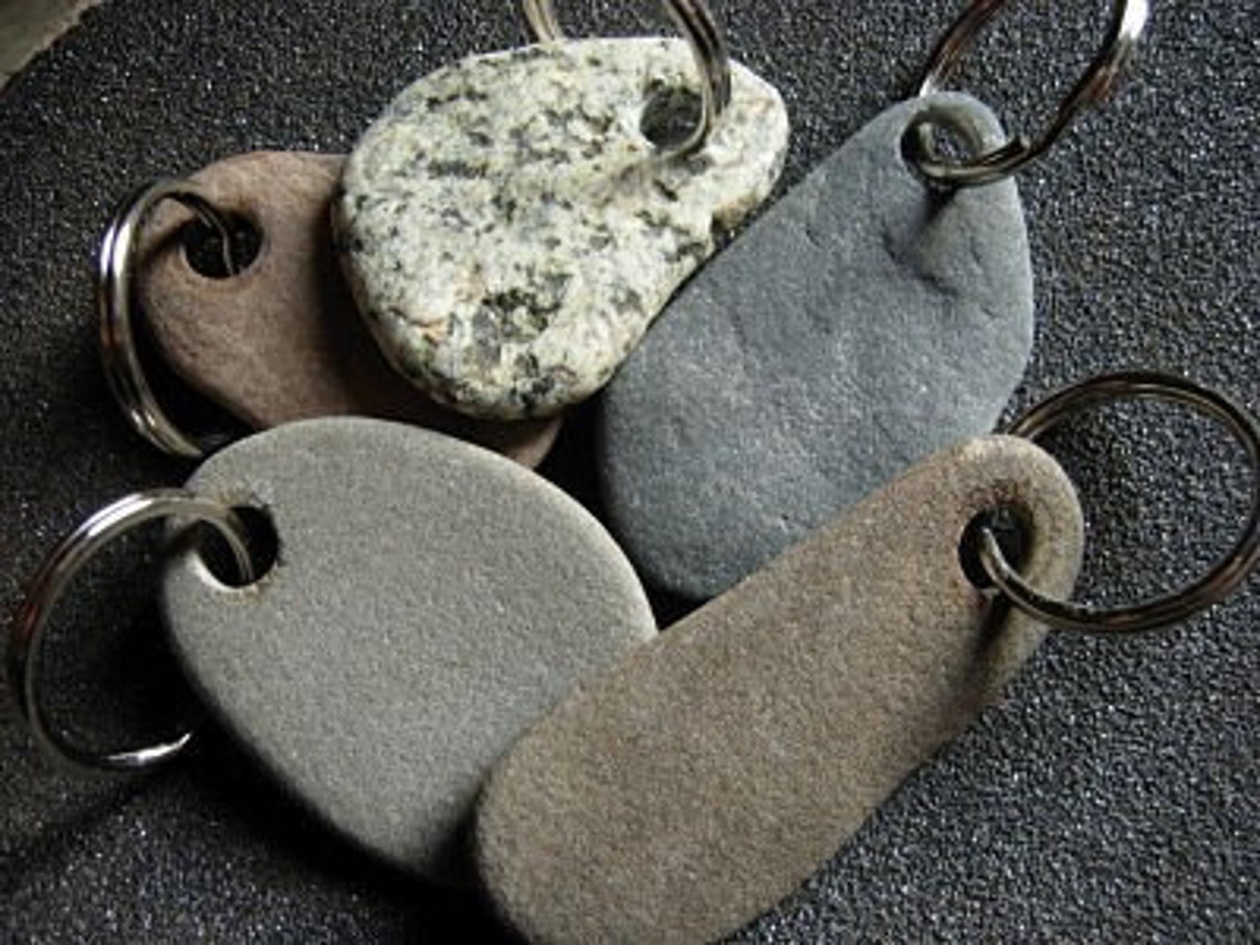 To Have and to Hold Beach Stone Key Rings - Etsy
