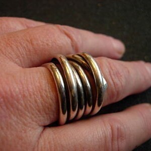 Funky Wrap Ring, Sterling Silver Wrap Ring - Etsy