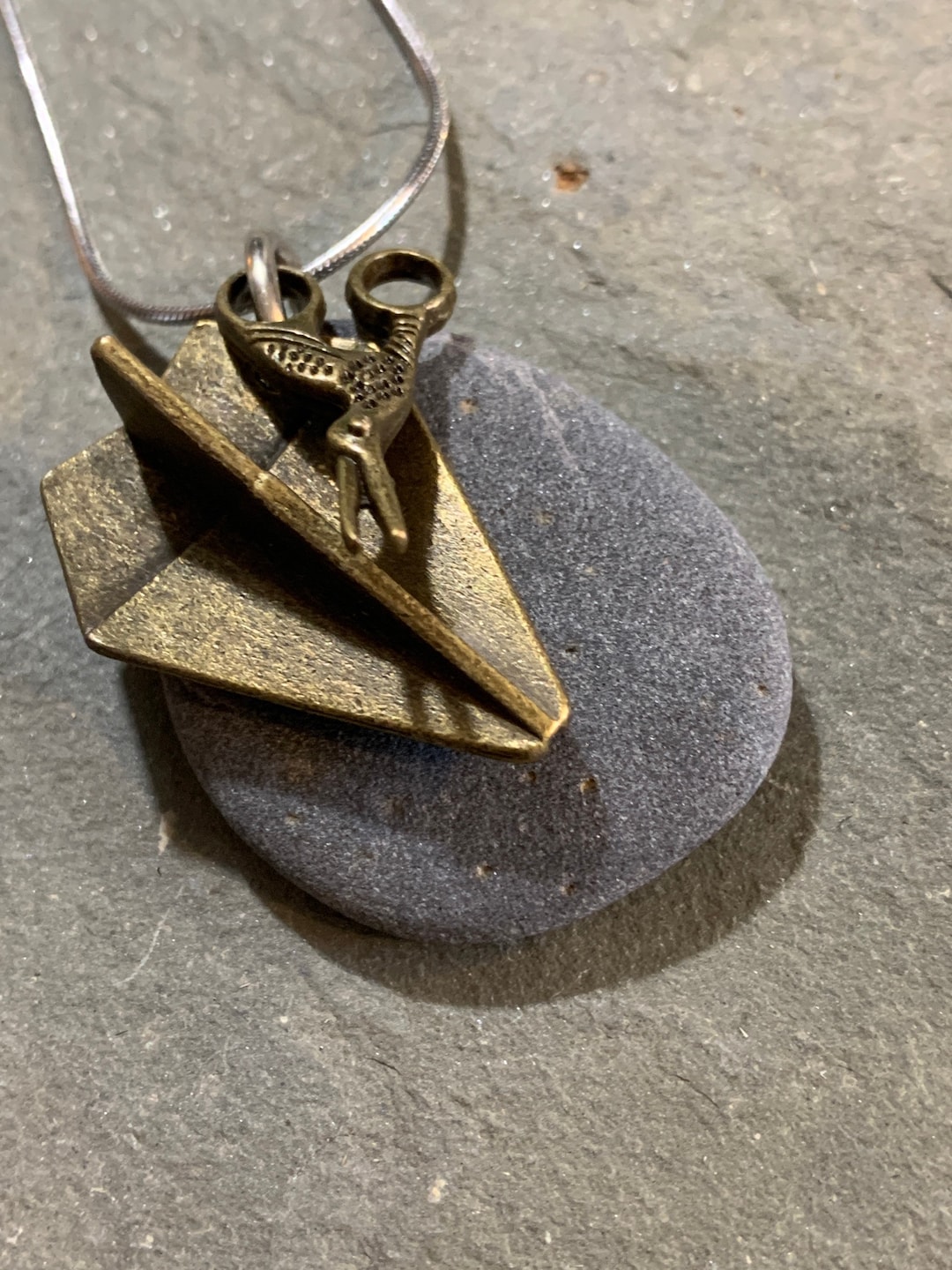 Rock, Paper, Scissors Necklace, Beach Stone Jewelry, Handmade - Etsy