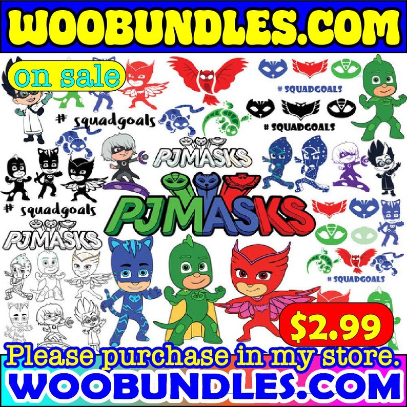 Pj Masks SVG Bundle, Pj Masks PNG, Catboy Png, Owlette Png, Pj Masks ...