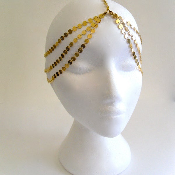 Gold Head Piece - Etsy