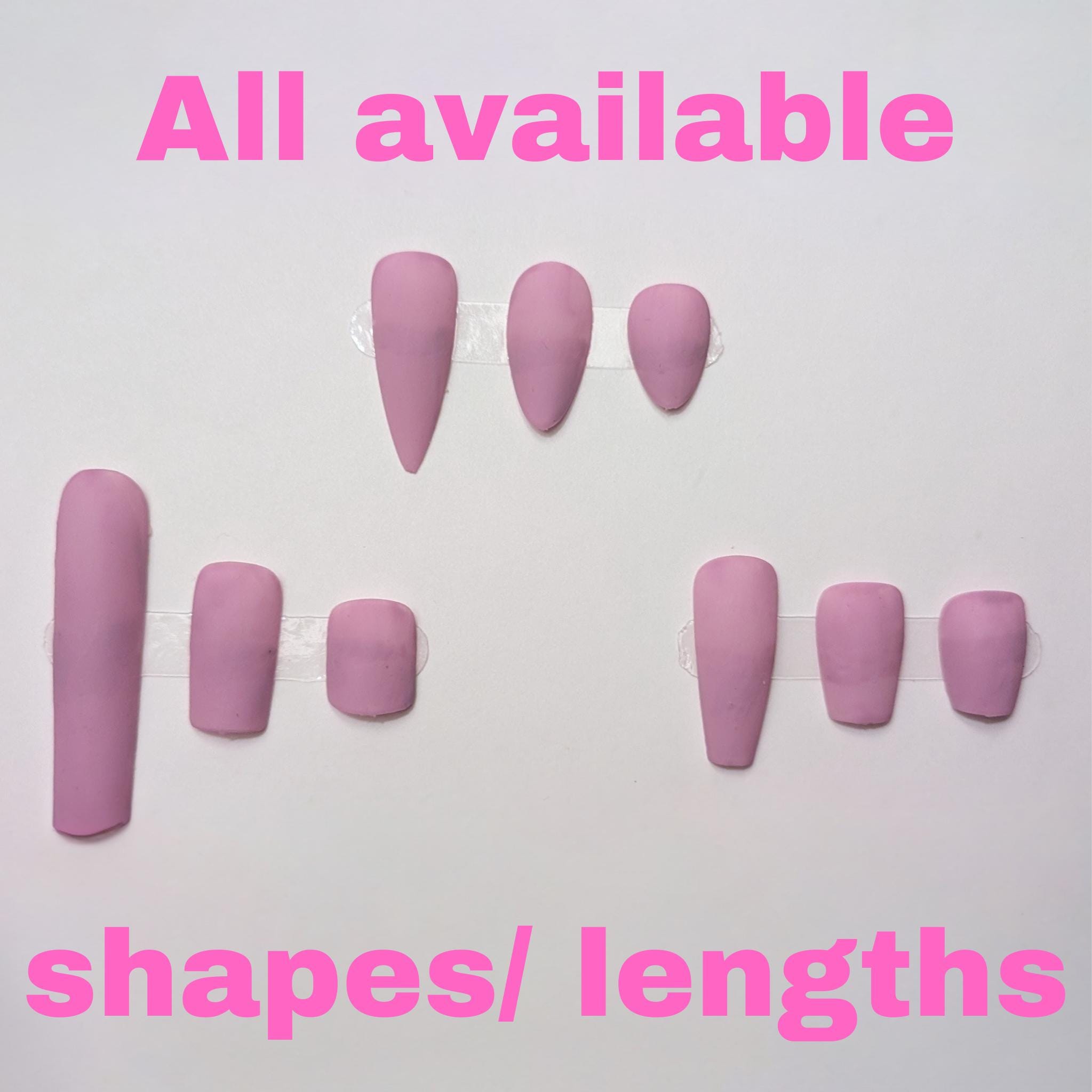 Custom or Freestyle, Sculpted 3D Press on Nails SQUARE Shape see ...