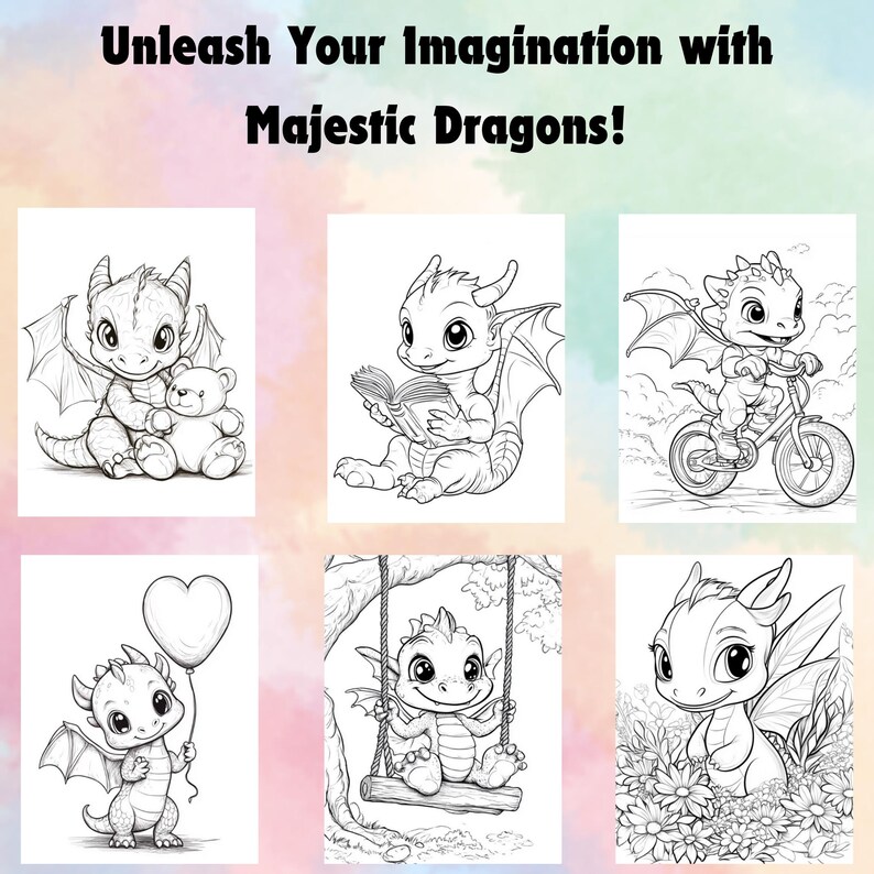Baby Dragon Coloring Book for Kids – Fun and Easy Printable Coloring ...