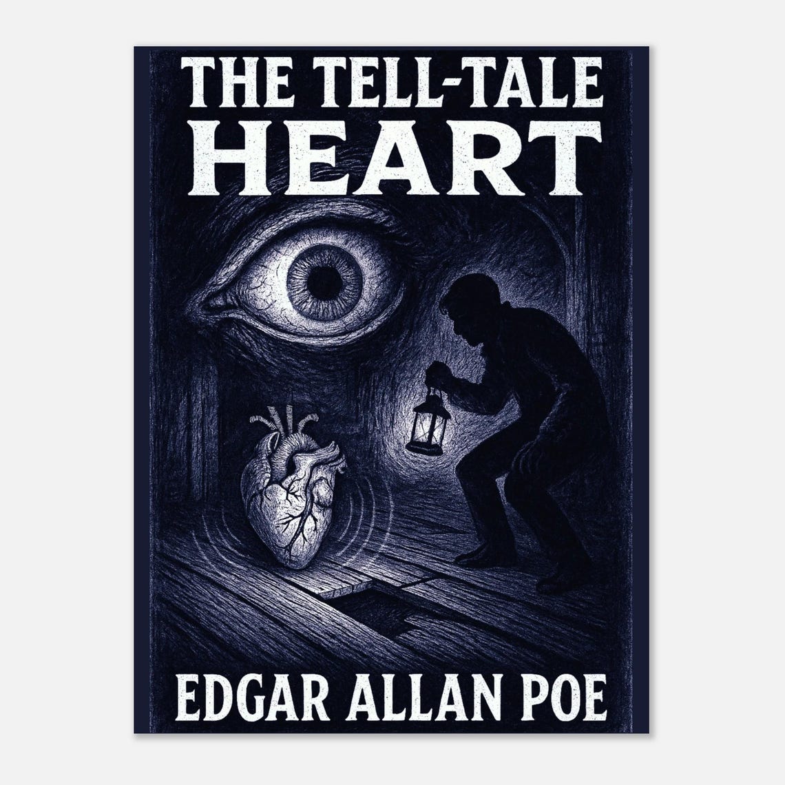 The Tell-tale Heart Poster – Poe Gothic Wall Art | Classic Short Story ...