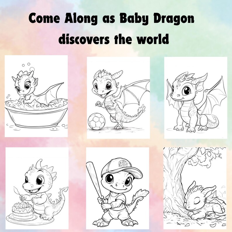 Baby Dragon Coloring Book for Kids – Fun and Easy Printable Coloring ...