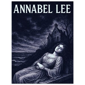 Annabel Lee Poster – Edgar Allan Poe Gothic Wall Art | Classic Poetry ...