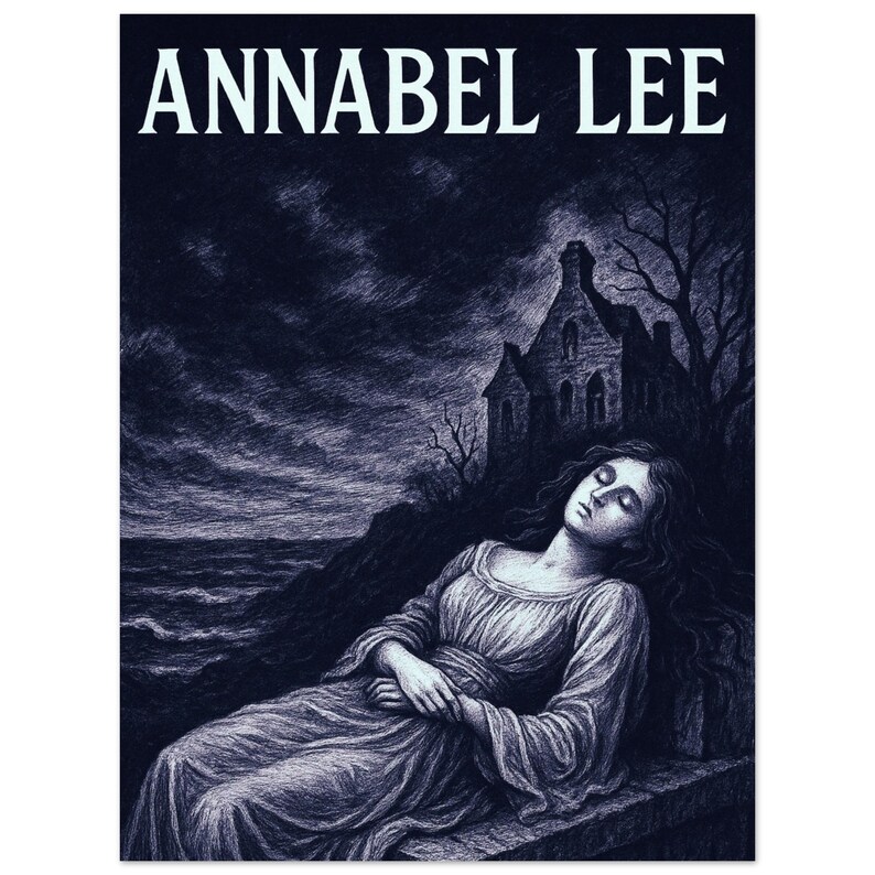 Annabel Lee Poster – Edgar Allan Poe Gothic Wall Art | Classic Poetry ...