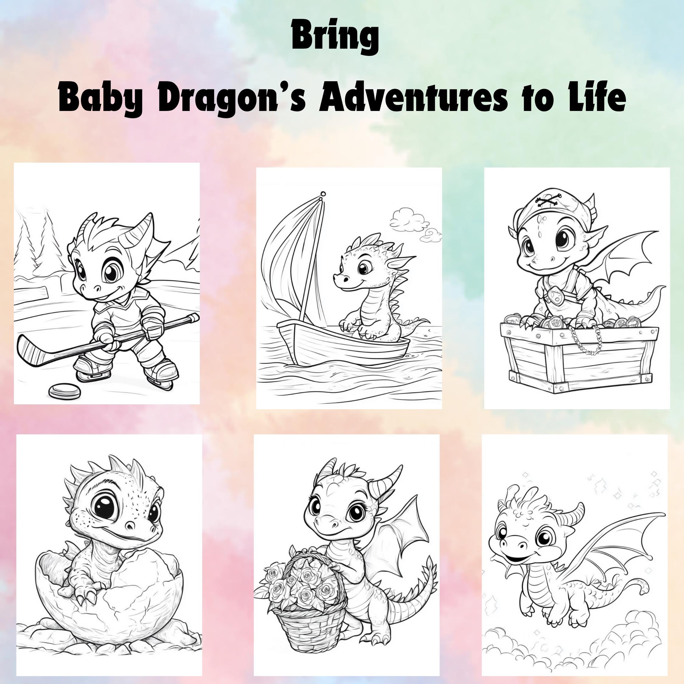 Baby Dragon Coloring Book for Kids – Fun and Easy Printable Coloring ...