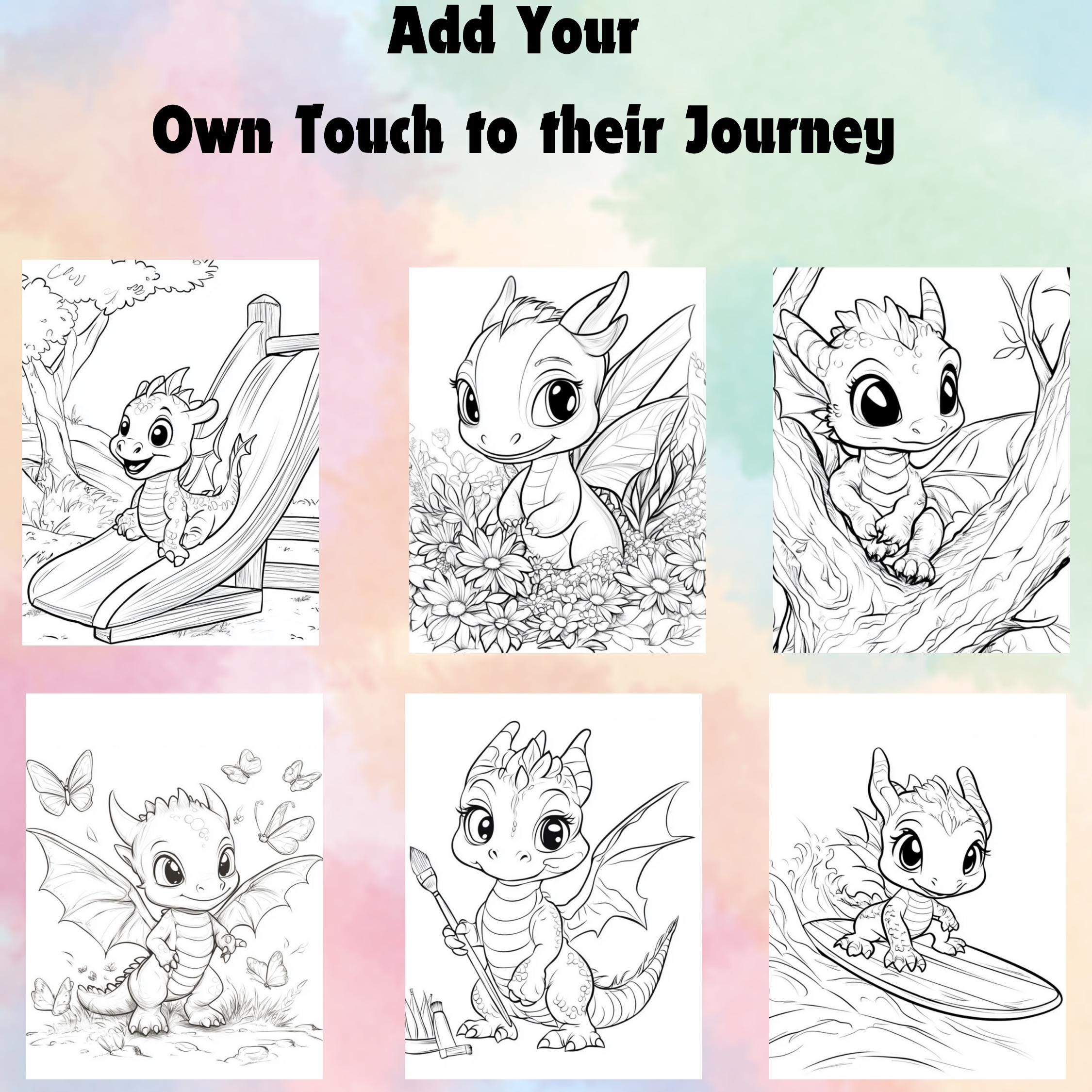 Baby Dragon Coloring Book for Kids – Fun and Easy Printable Coloring ...