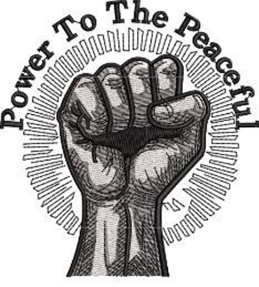 Power to Peaceful Embroidery Design, Political Design, Machine ...