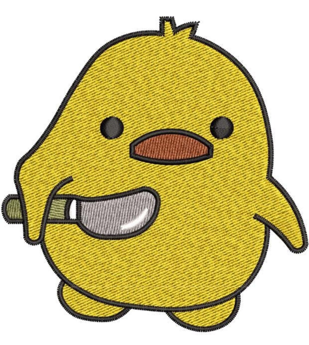 Duck Embroidery Design, Cheeky Duck With Knife, Machine Embroidery ...