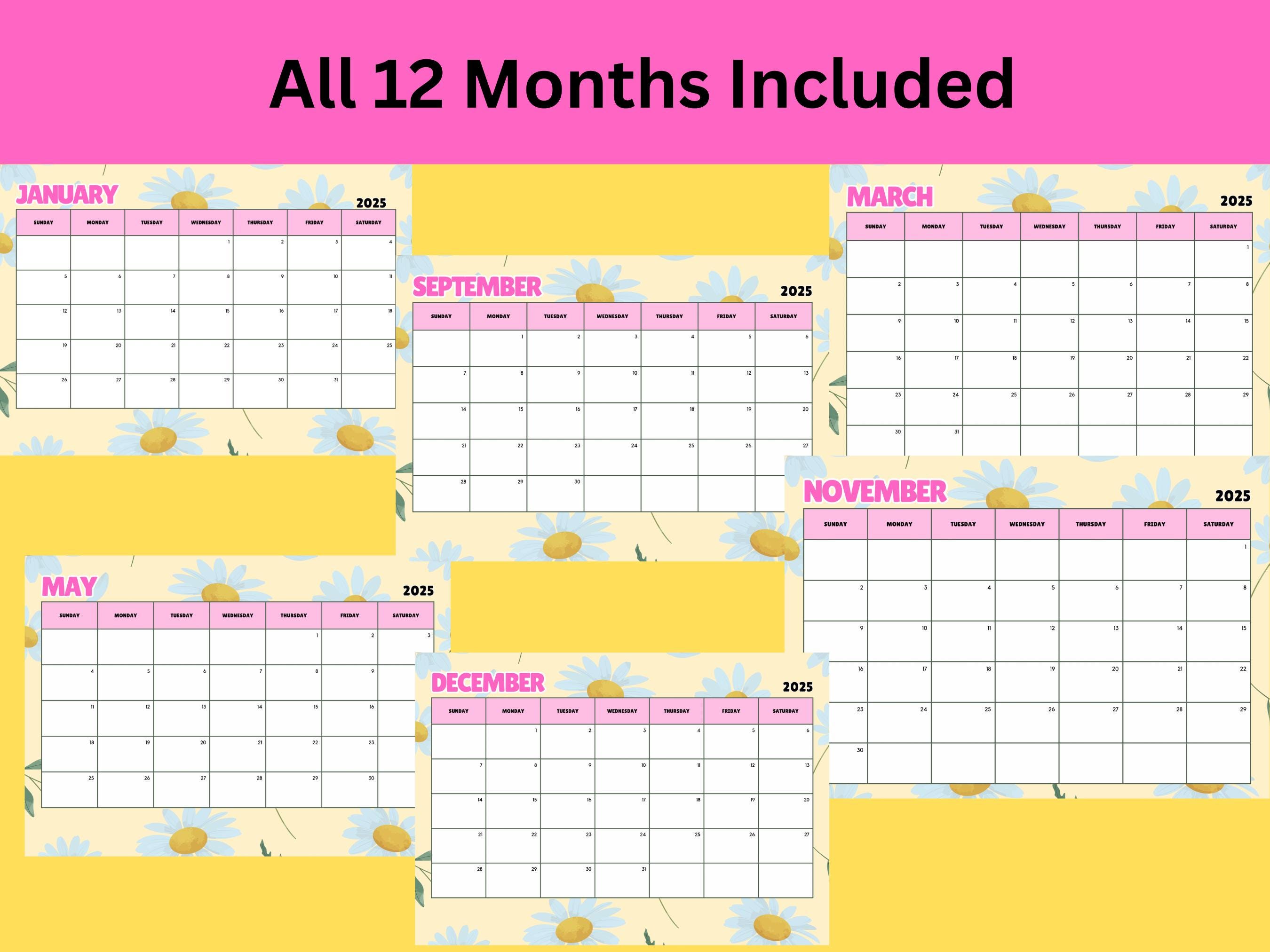 Digital Calendar, Digital 2025 Calendar, Digital 2025 to 2026 Calendar ...