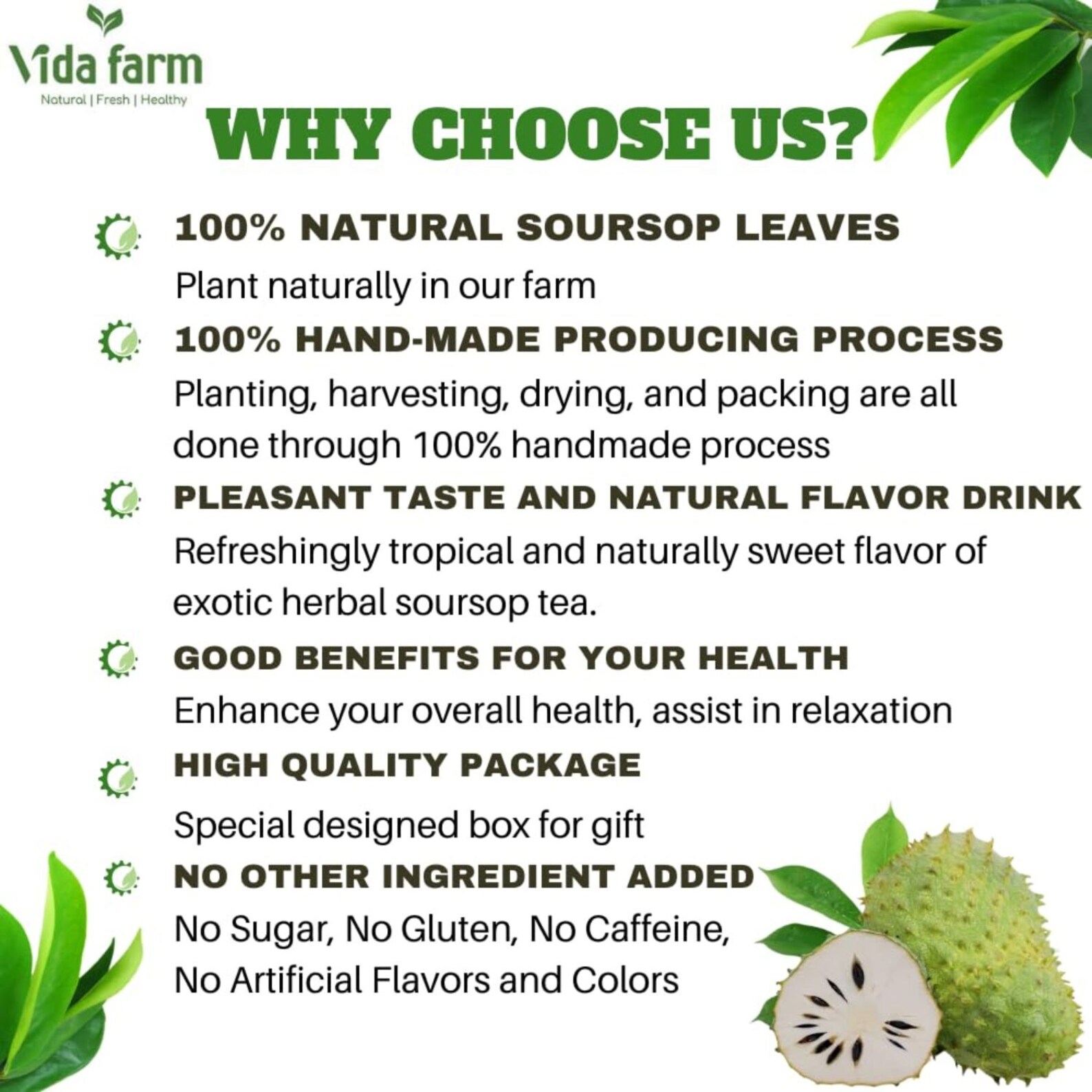 255+ Dried Soursop Tea Leaves, Herbal Tea, 100% Natural Pure Soursop ...