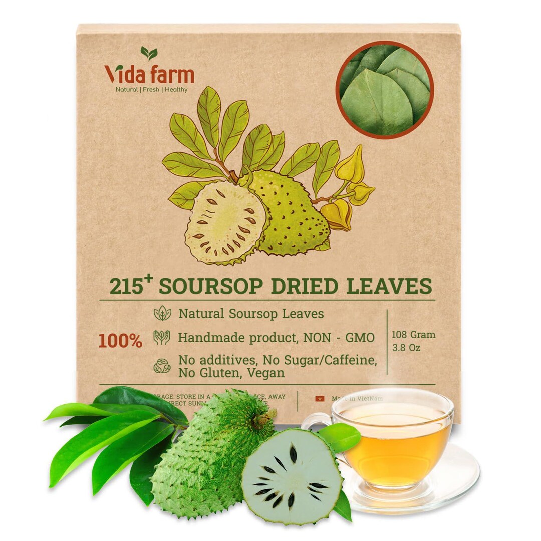 215+ Dried Soursop Tea Leaves, Herbal Tea, 100% Natural Pure Soursop ...
