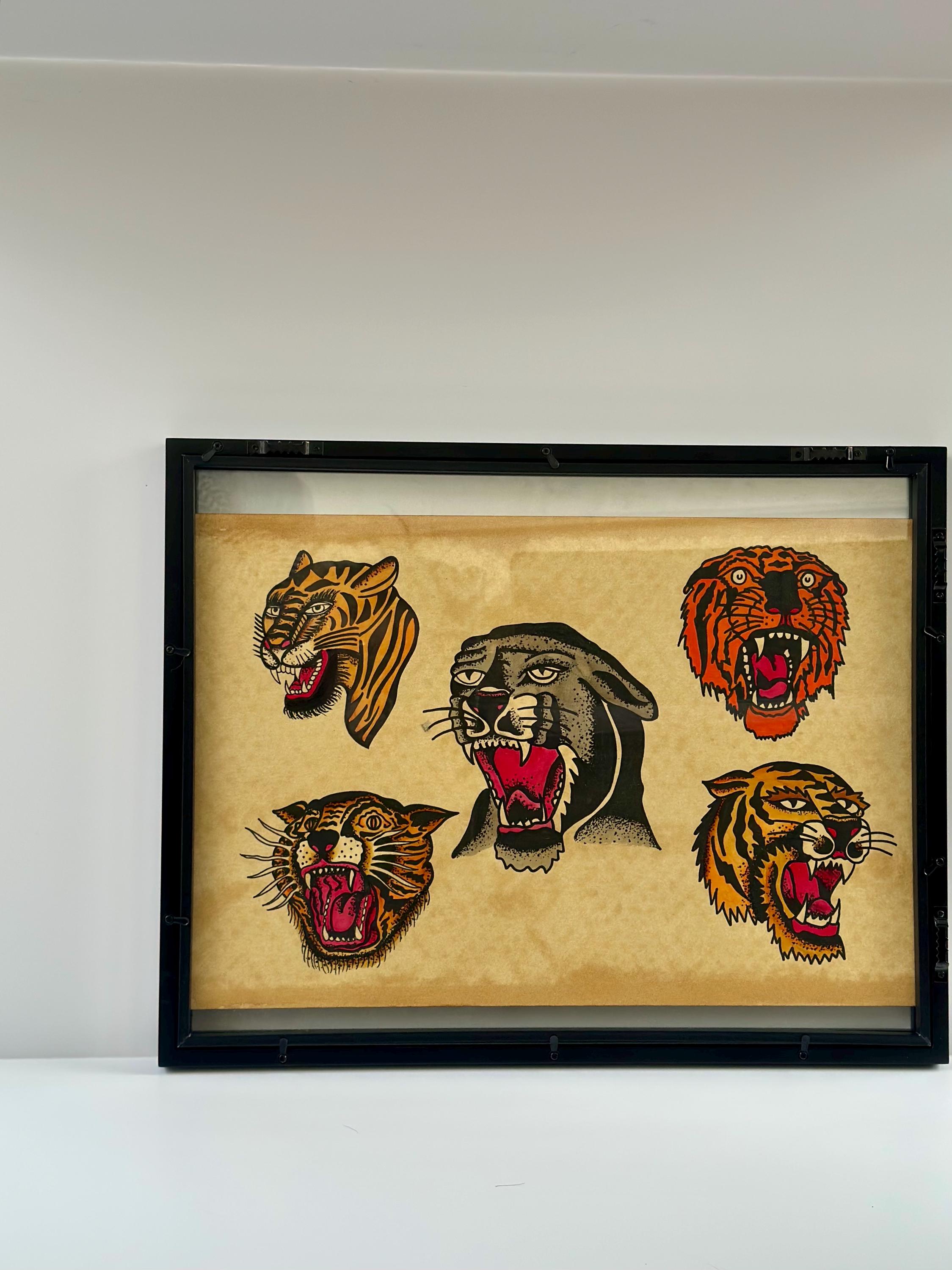 Schema Di Sailor Jerry Tiger From The Great Walls Of China Sea