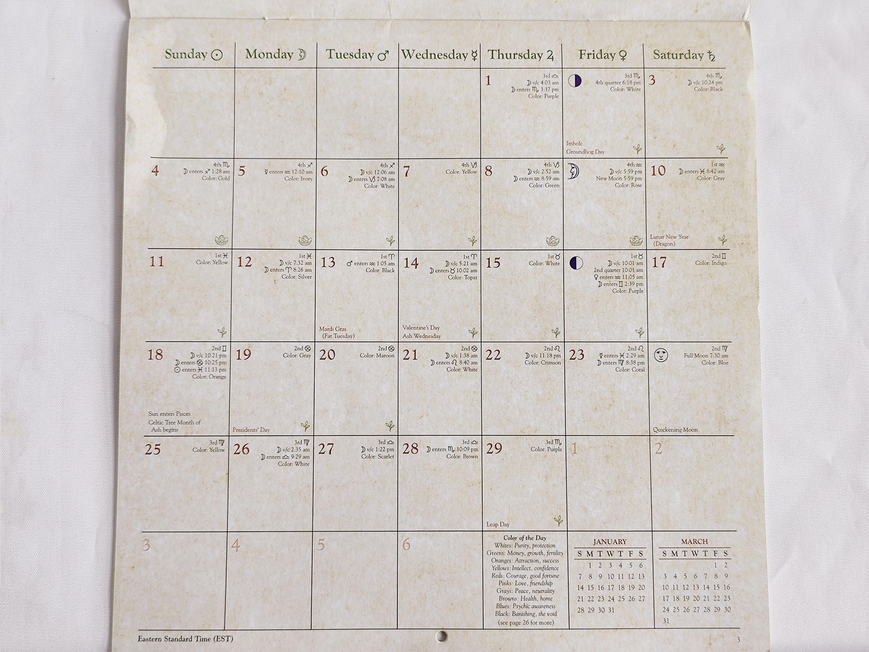 Witchy Planner 2025, Pagan Calendar 2025 Pages, Witchcraft Journal ...