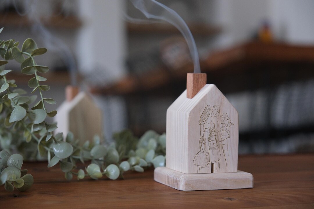 Custom Family Portrait Home Decor, Incense Holder With Portrait Print ...