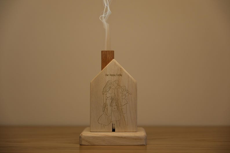 Custom Family Portrait Home Decor, Incense Holder With Portrait Print ...