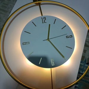 Scandinavian LED Wall Clock - Metal Minimalist Clock for Modern Homes ...