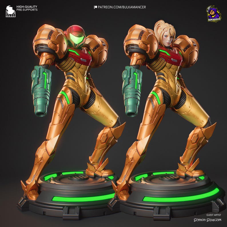 Samus Aran - Metroid | 14K | 1:10 Scale | 3d Printed Figure ...