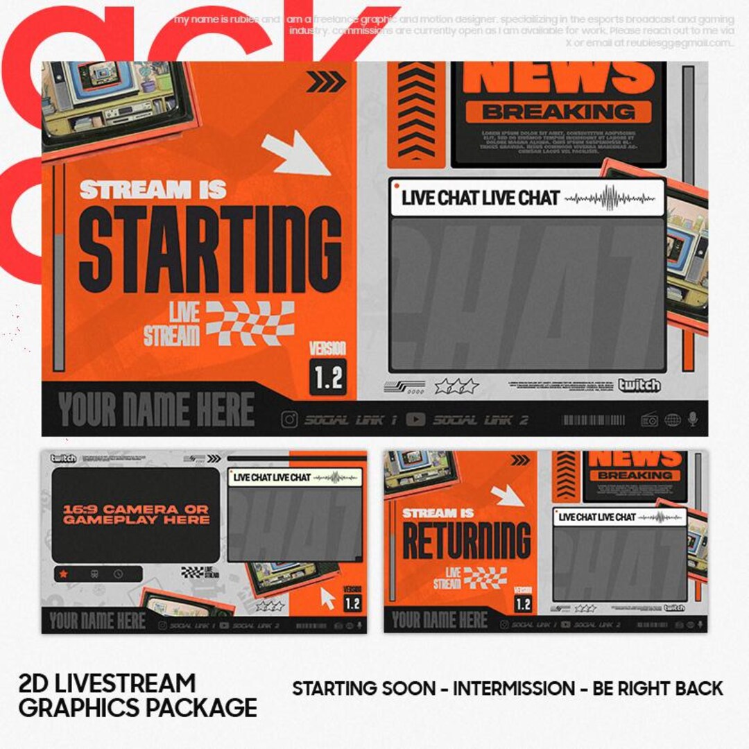 Twitch Overlay Graphics Y2k Stream Overlay ZZZ Twitch Stream Overlay ...