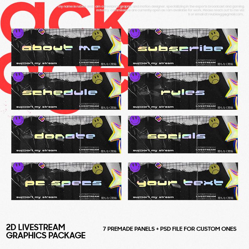 Y2k Animated Stream Overlays Retro Twitch Overlay Paper Animated ...