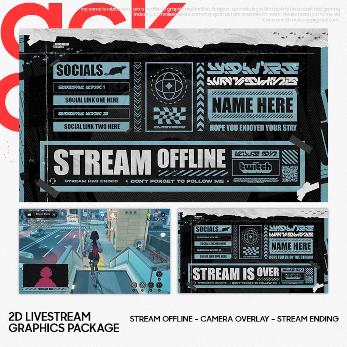 ZZZ Twitch Stream Package ZZZ Stream Graphics 2D Zenless Zone Zero ...