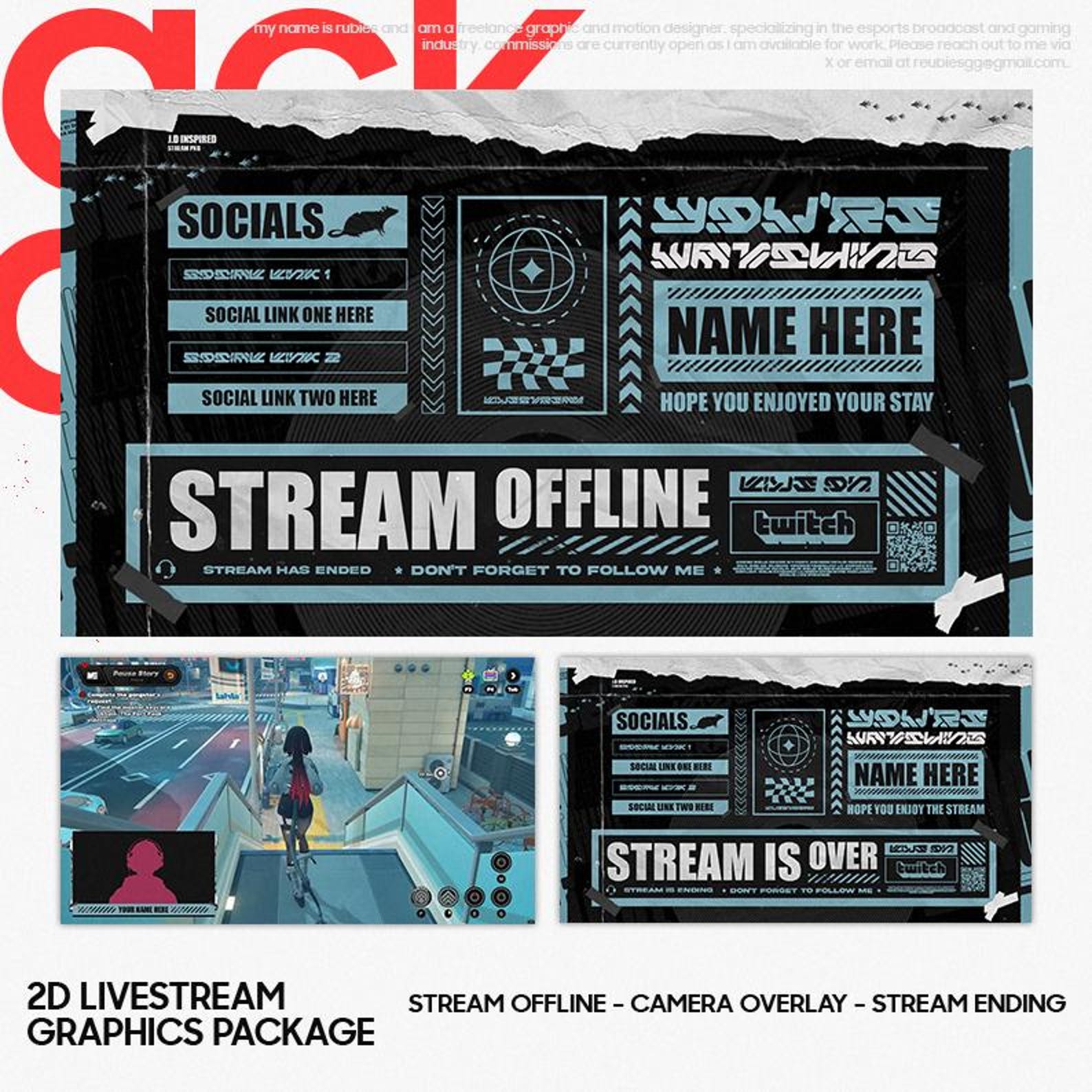 ZZZ Twitch Stream Package ZZZ Stream Graphics 2D Zenless Zone Zero ...