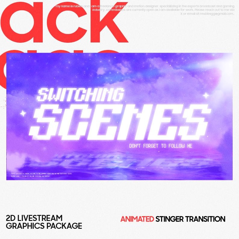Pixel Ocean Wipe Stinger Animated Wipe Cute Stream Stinger Transition ...