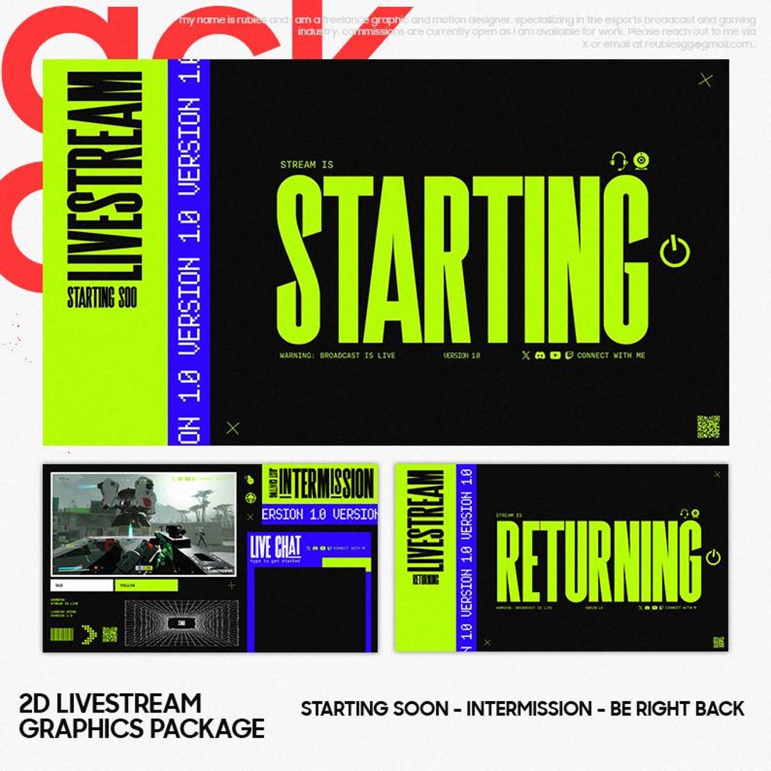 Y2k Animated Stream Overlays Retro Twitch Overlay Animated Overlay ...