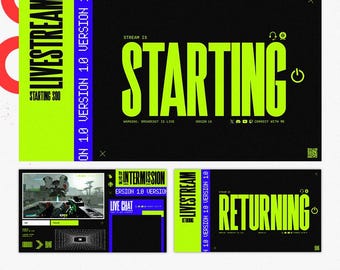 Y2k Animated Stream Overlays Retro Twitch Overlay Paper Animated ...