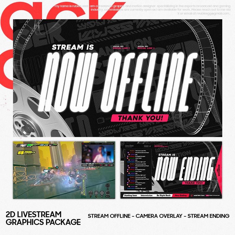 Retro Overlay Graphics Twitch Stream Package ZZZ Animated Stream ...